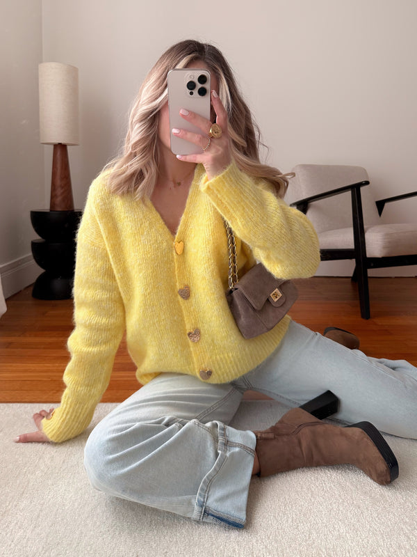 Cardigan à boutons dorés CHRISTOPHER – Mamie Bourgeoise