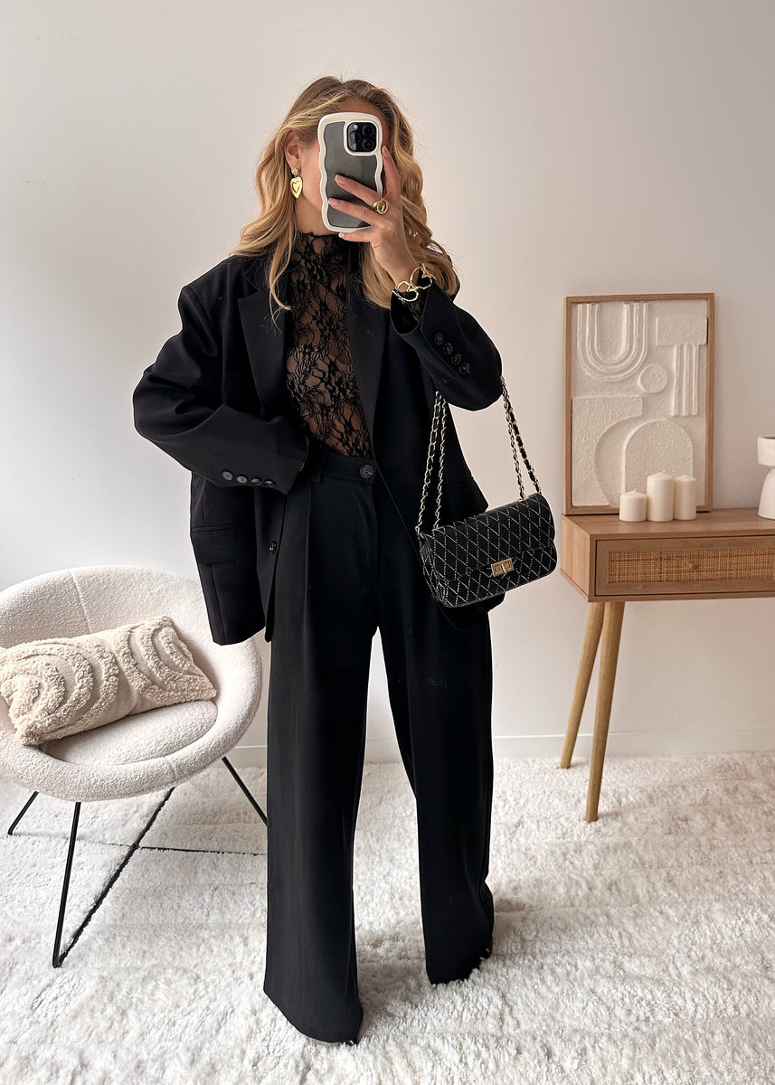 Body en dentelle transparente noir DEBRA– Mamie Bourgeoise